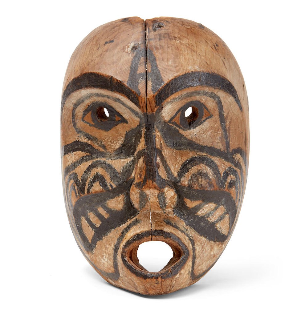 A Kwakiutl Mask depicting Dzunukwa, Northwest Coast - Artkhade